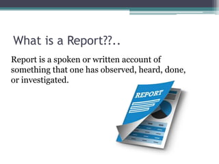 Report preparation | PPTX