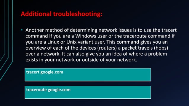 Network Troubleshooting | PPTX