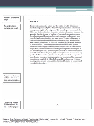 Recommendation Report Front Matter | PPTX