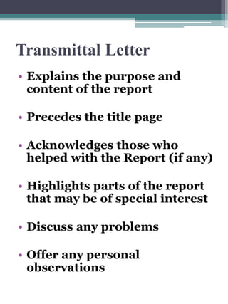 Recommendation Report Front Matter | PPTX