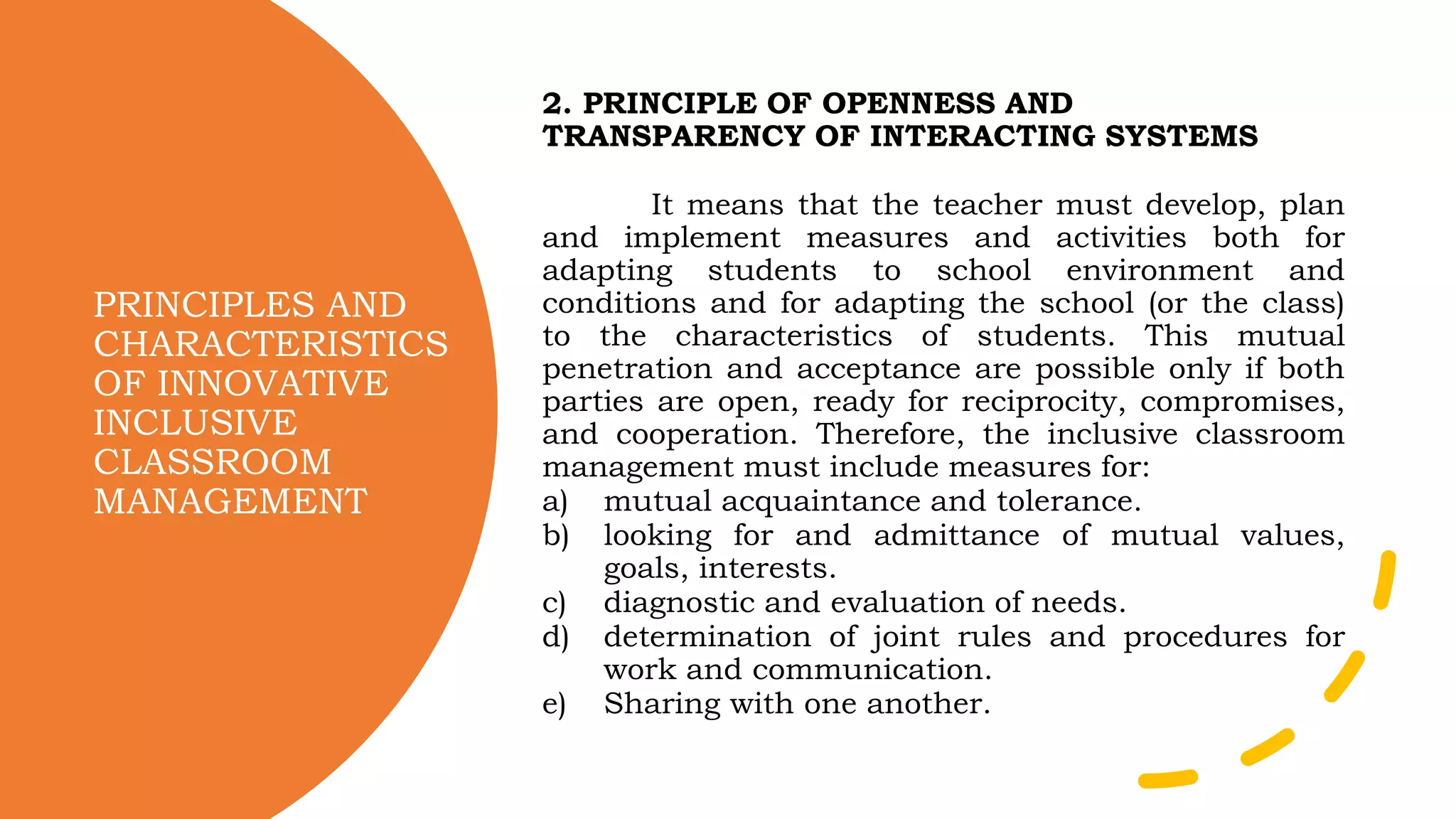 Principles and Characteristics of Innovative Classroom Management | PPTX