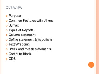 Report procedure | PPTX