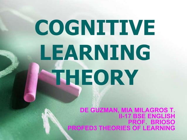 cognitive learning theory | PPTX