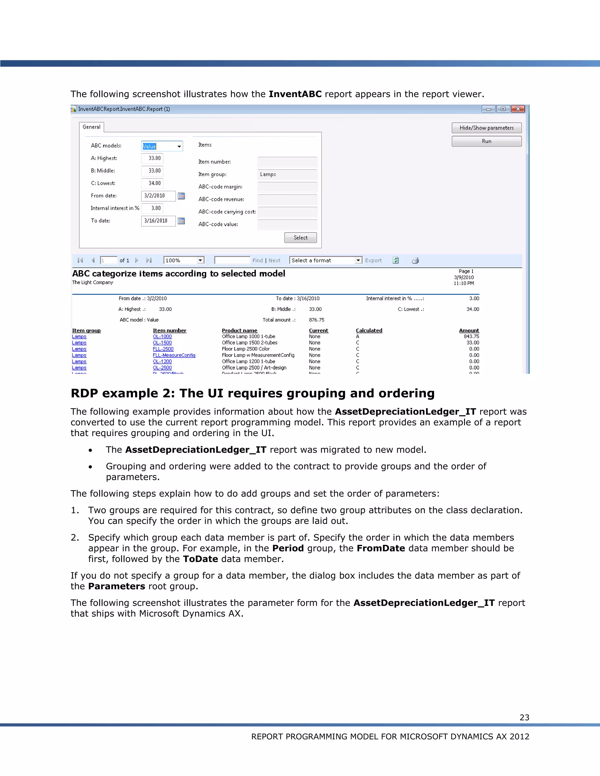 Report programming model for microsoft dynamics ax 2012 | PDF | Databases | Computer Software ...