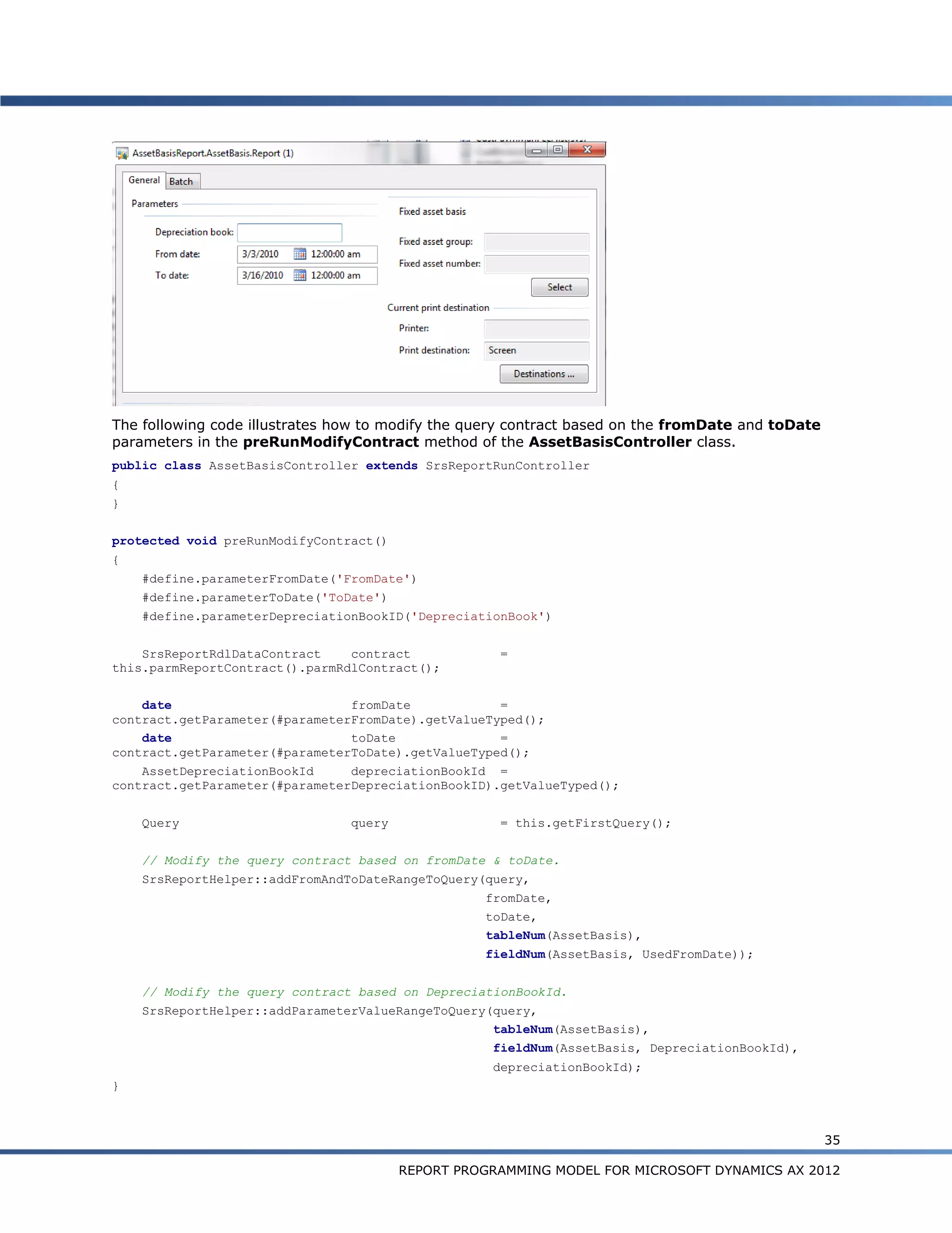 Report programming model for microsoft dynamics ax 2012 | PDF