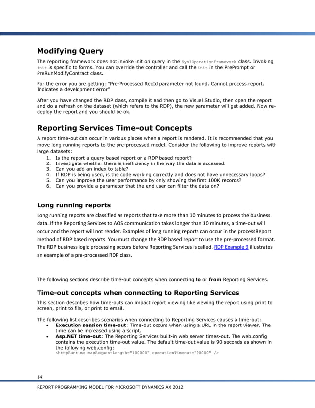 Report programming model for microsoft dynamics ax 2012 | PDF | Databases | Computer Software ...