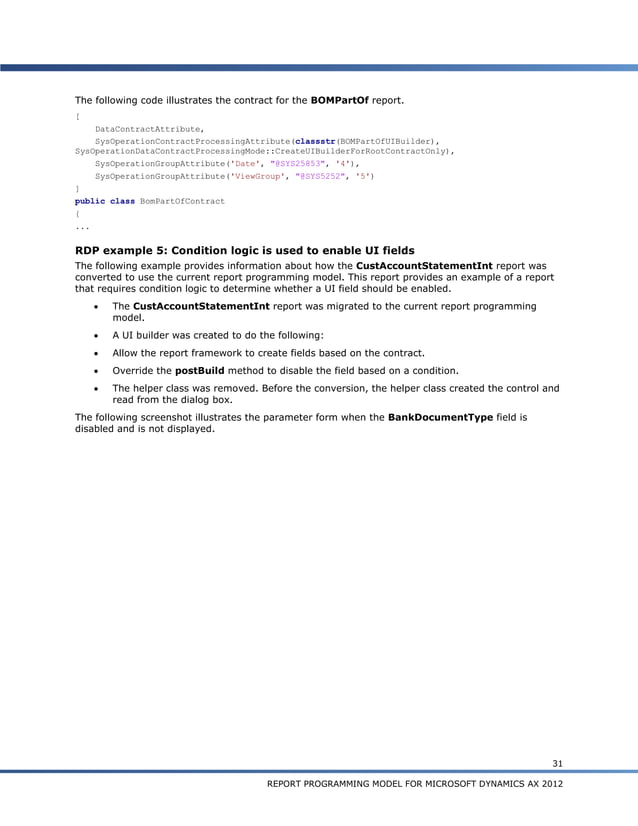 Report programming model for microsoft dynamics ax 2012 | PDF | Databases | Computer Software ...