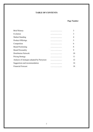Parryware - Brand Management | DOCX