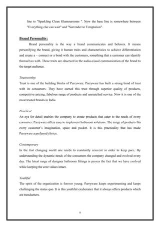 Parryware - Brand Management | DOCX
