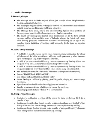 Key Message Dissections on Complementary Feeding and Assessing the ...