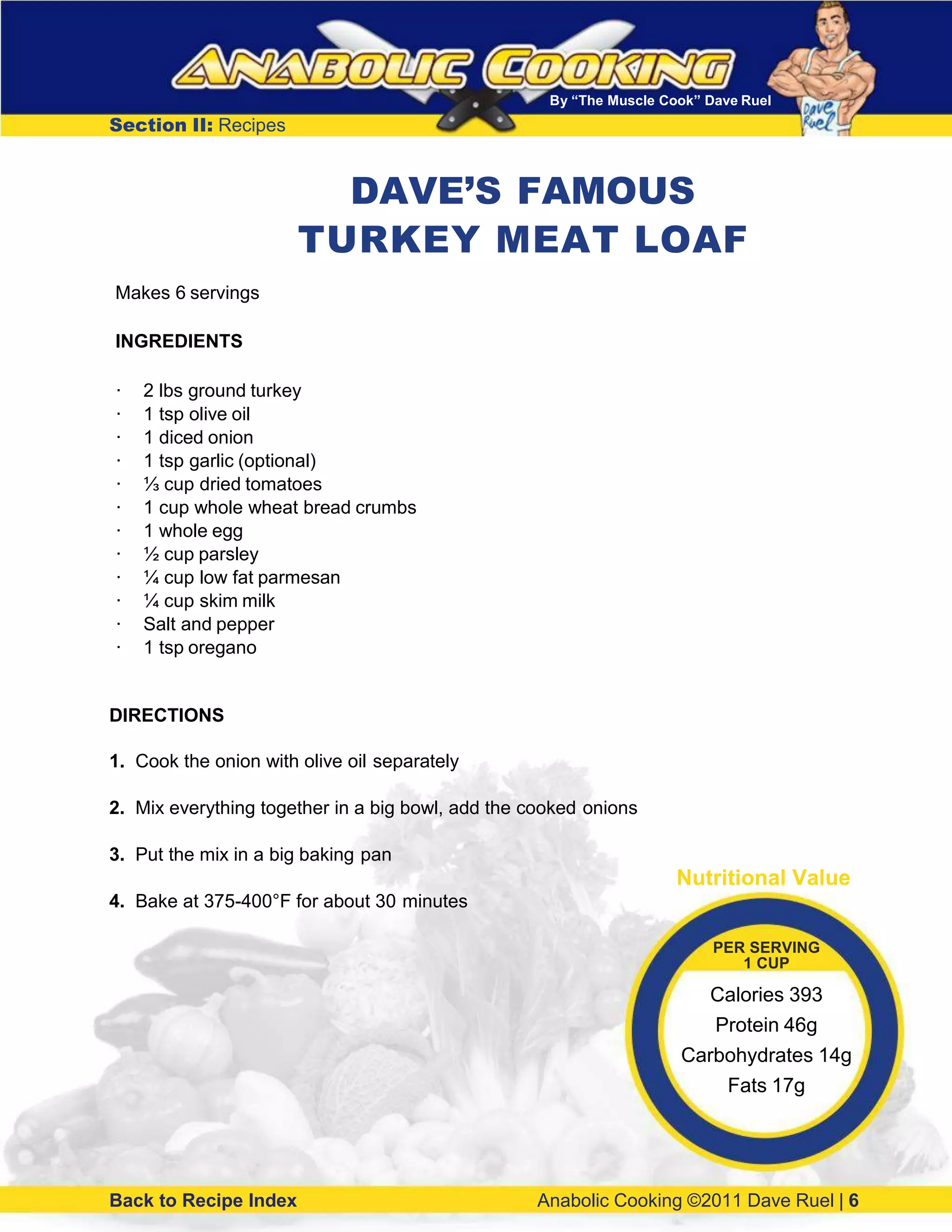 Report recipes: The Muscle Cook’s | PDF