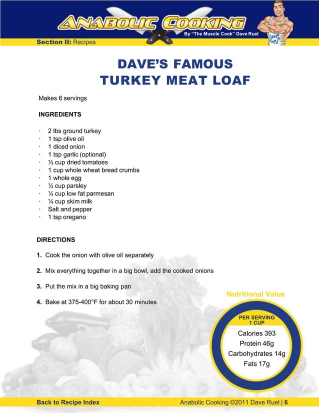 Report recipes: The Muscle Cook’s | PDF