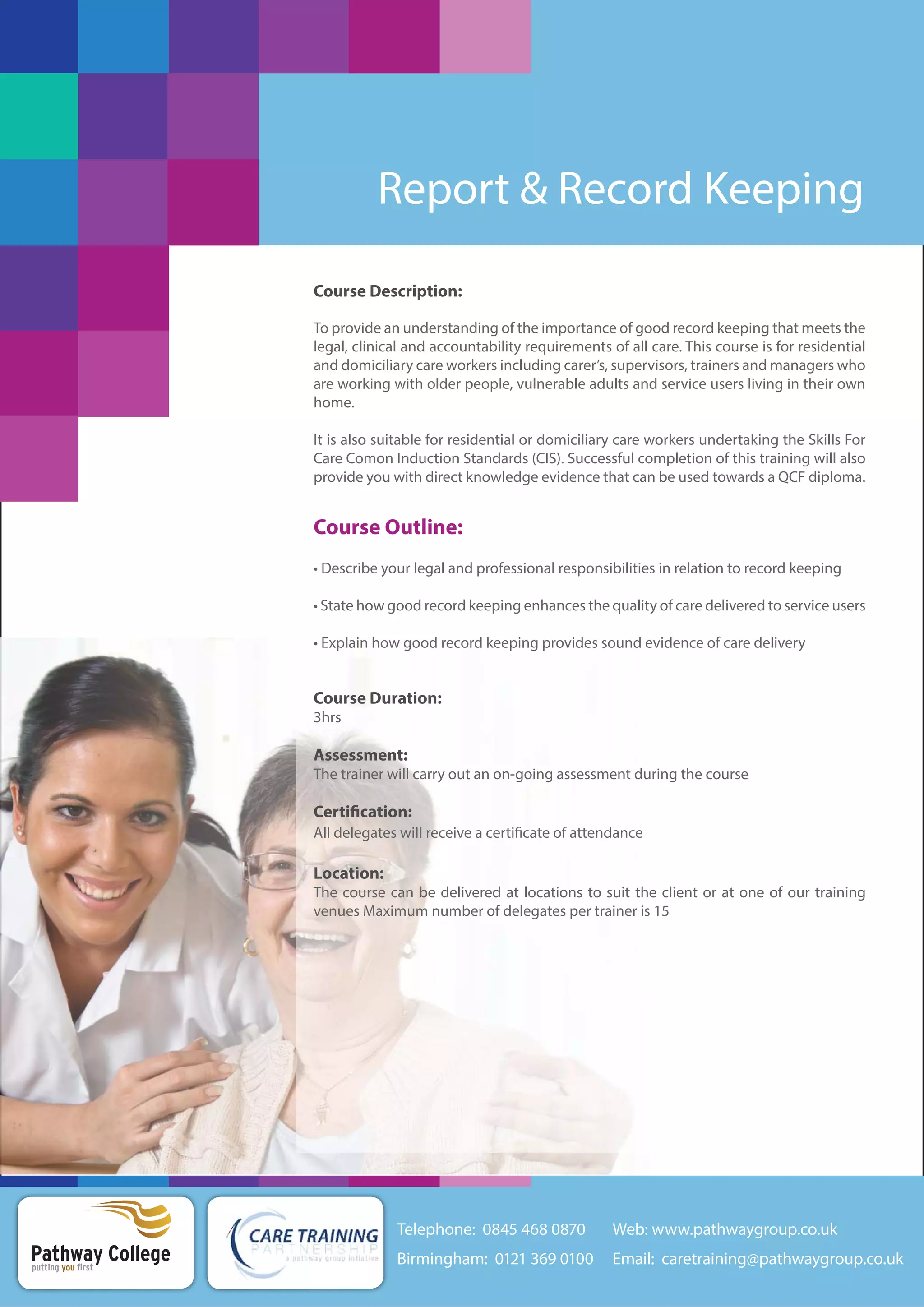 Report & Record Keeping Training/Skills for Care Comon Induction ...