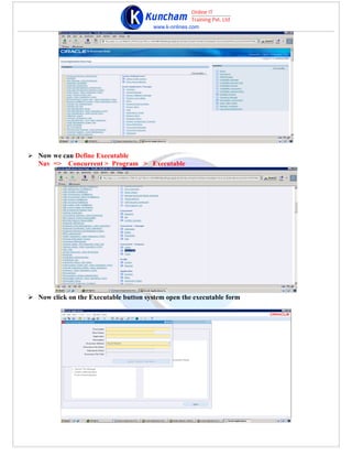 Report Registration Steps with effected tables in ORACLE Applications ...