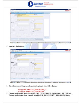 Report Registration Steps with effected tables in ORACLE Applications ...