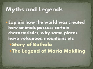 Literary History of the Philippines (Pre-Colonialism Period) | PPTX