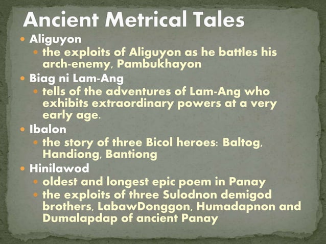 Literary History of the Philippines (Pre-Colonialism Period) | PPTX ...