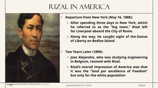 Dr. Jose Rizal Travel in Hong Kong, Japan, and America | PPTX
