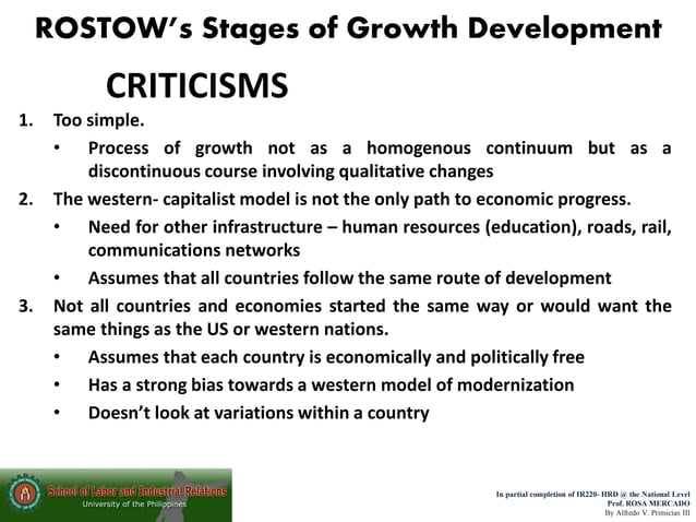 Report Rostow development theory | PPT