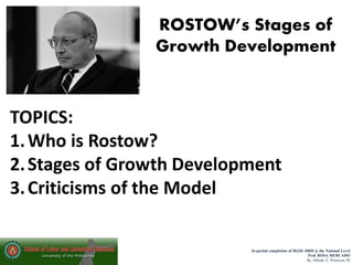 Report Rostow development theory | PPT