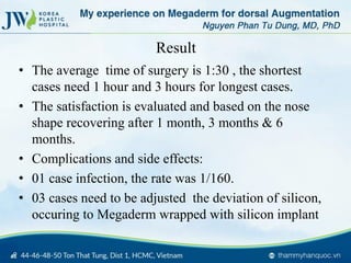 My experience on Megaderm for dorsal Augmentation | PPT