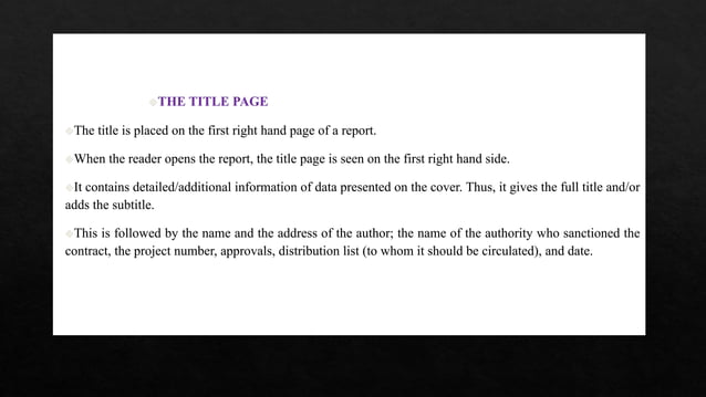 Report writing and report structure here | PDF