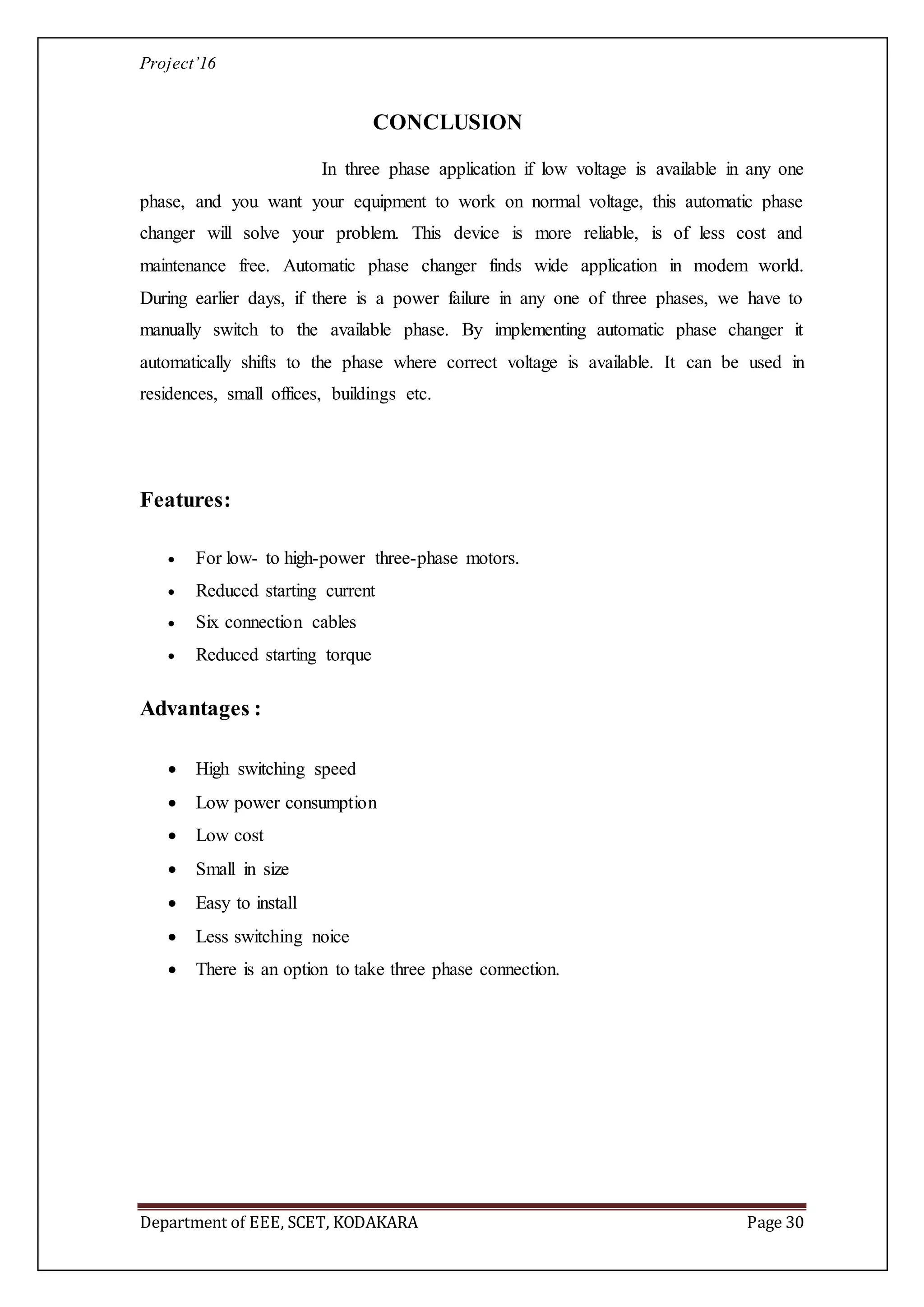 automatic phase changer in three phase supply | DOCX