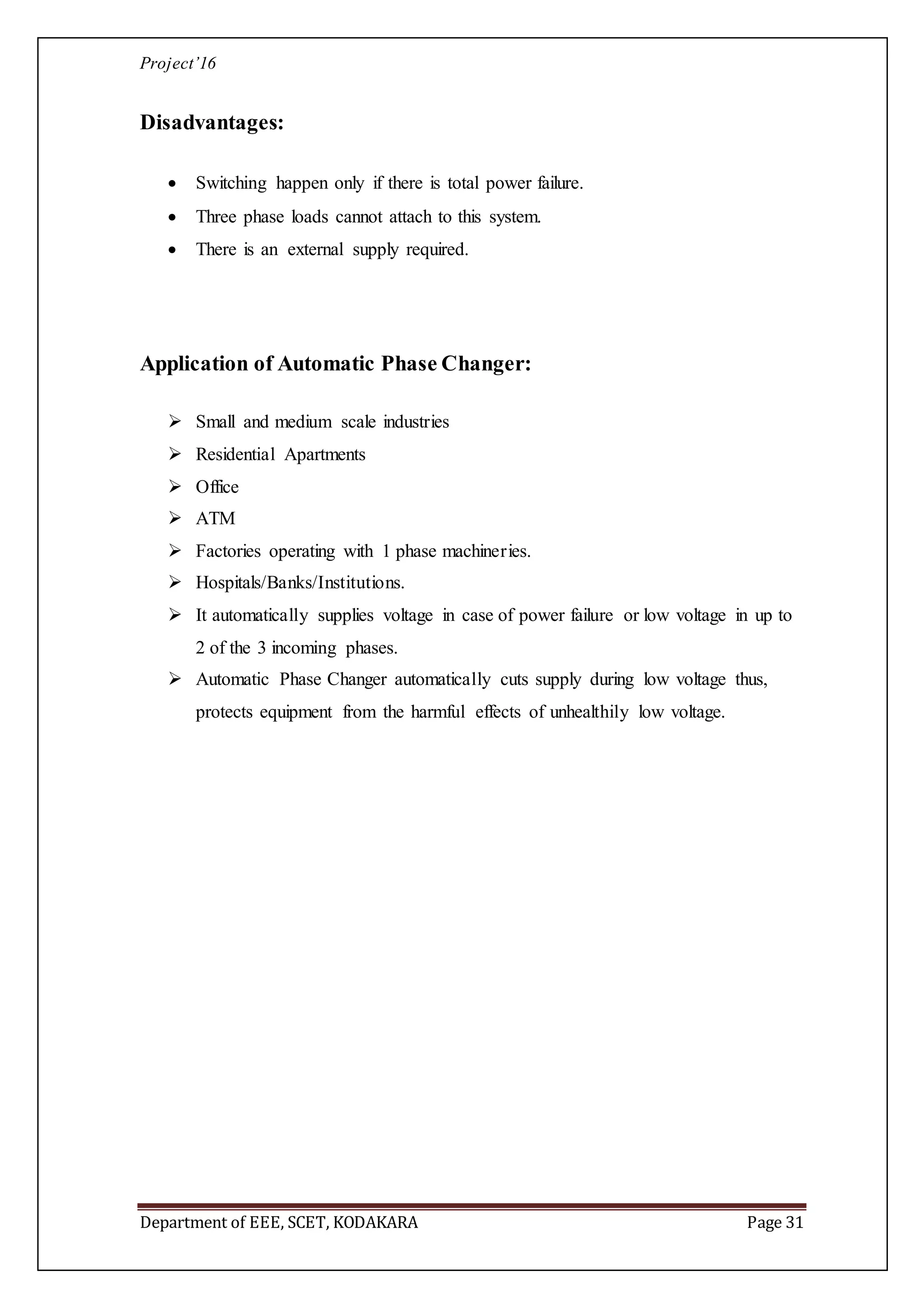 automatic phase changer in three phase supply | DOCX