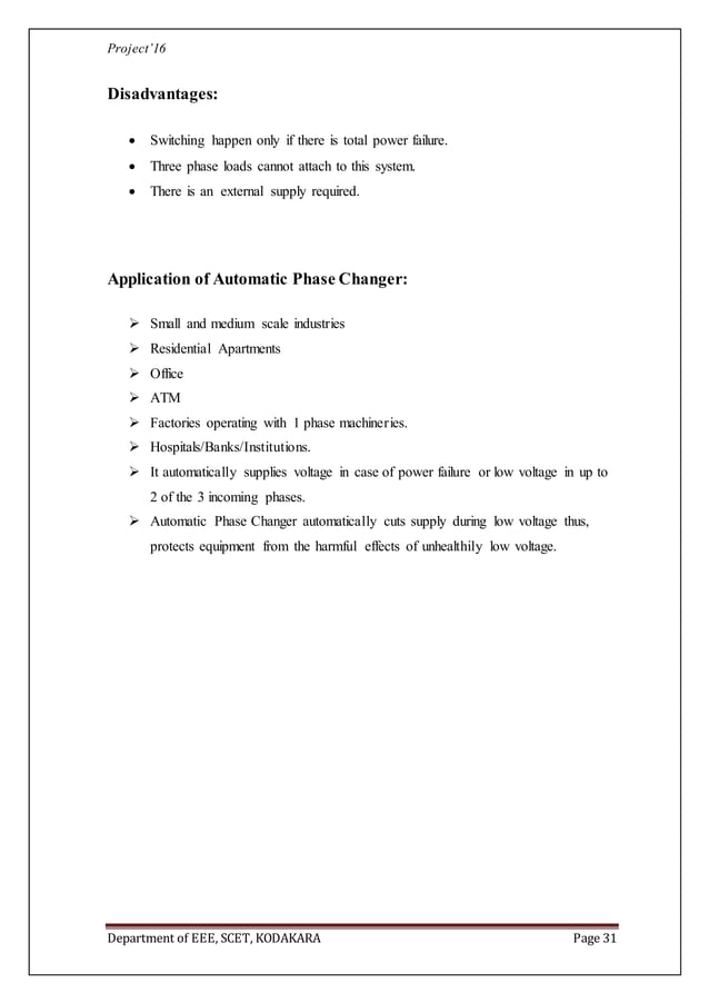 automatic phase changer in three phase supply | DOCX