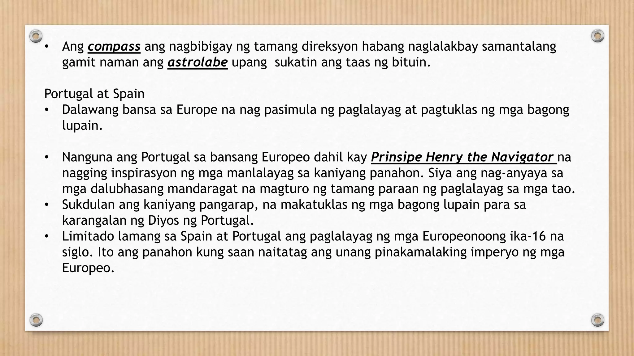 unang yugto ng imperyalismong kanluranin | PPTX