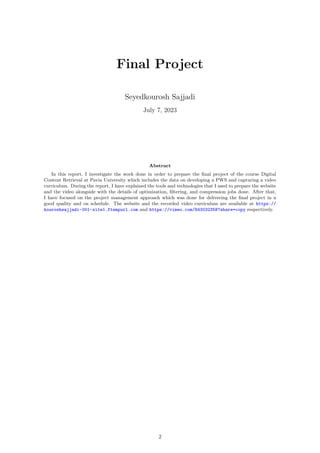 Digital Content Retrieval Final Report | PDF