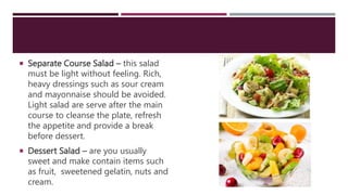 SALAD DRESSING PRESENTATION for Cookery pptx | PPTX