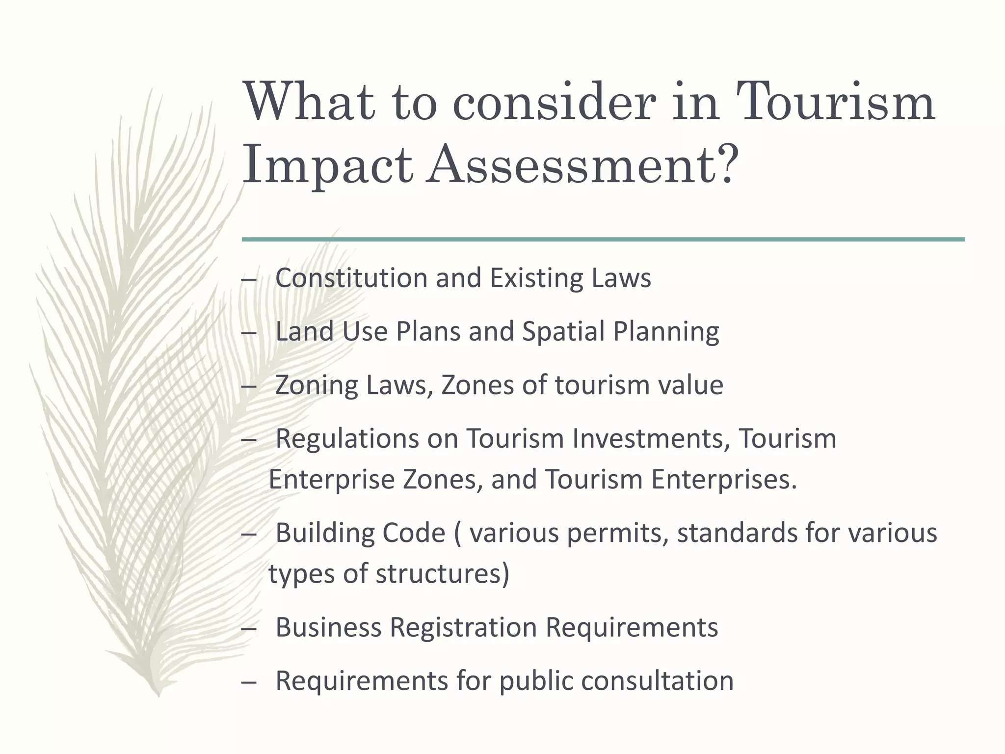 Tourism Impact Assessment | PPTX