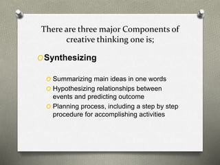 CREATIVE THINKING | PPTX