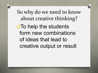 CREATIVE THINKING | PPTX