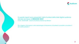 Report Scenario audience online Audicom - sistema Audiweb, Maggio 2023 ...