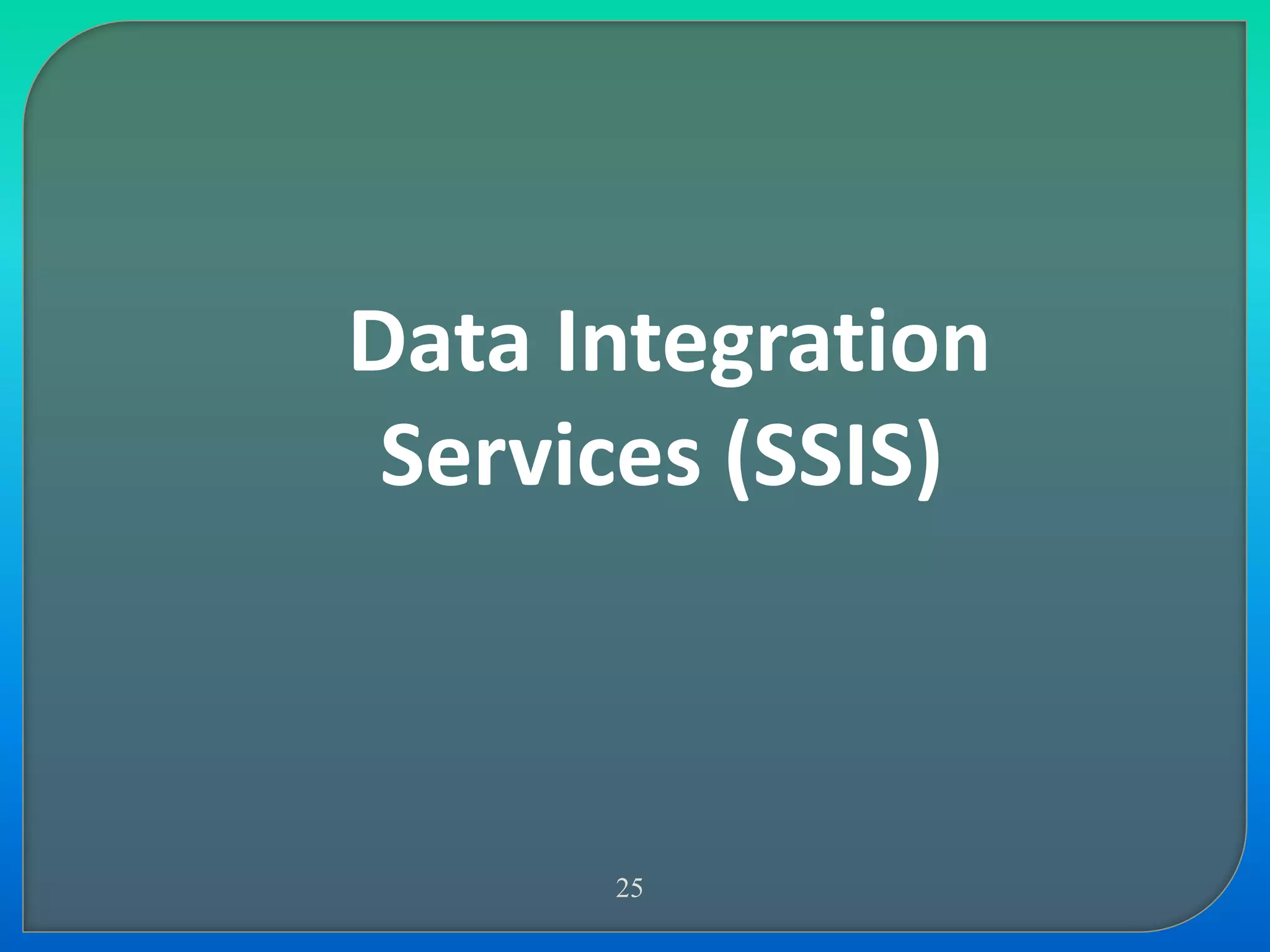 Reports Dashboards SQL SSIS Demo | PPT