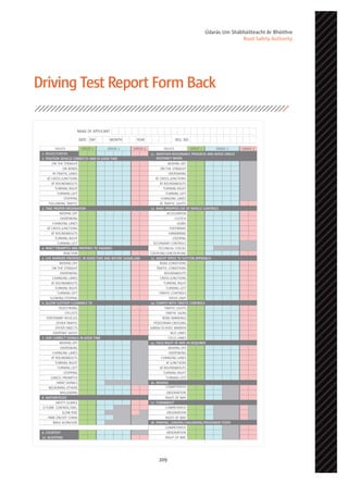 Driving test Reportsheet | PDF | Motorcycles | Automotive