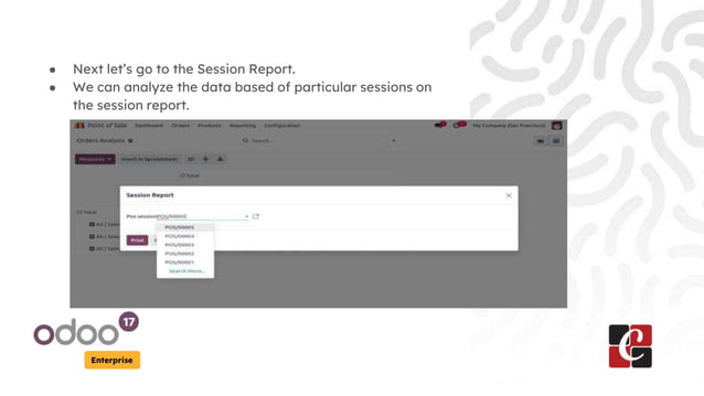Reports in Odoo 17 Point of Sale - Odoo Slides | PPTX