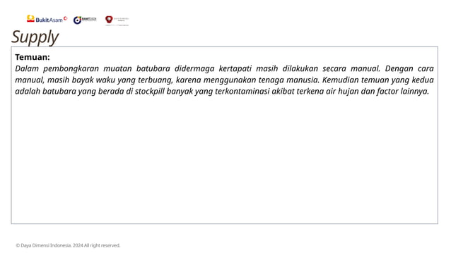 Report Site Visit pt bukit asam tarahan dan kertapati | PPT