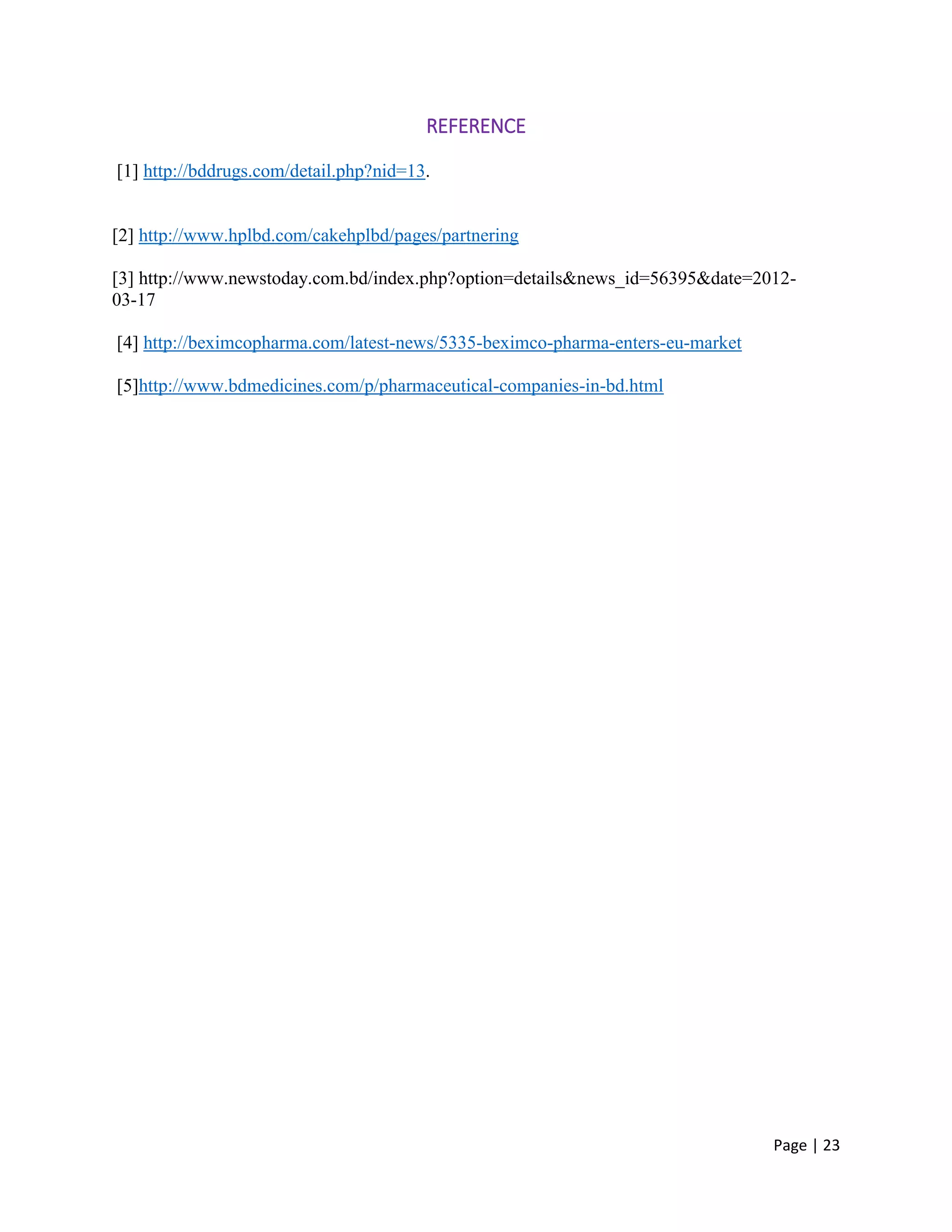 report Pharmaceutical industry in Bangladesh | PDF