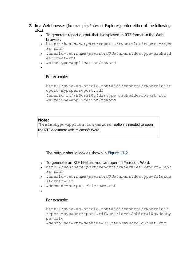 Reports mail formate sending