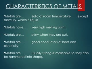 REPORTS ON METALS and Non Metals/ METAL SHEET WORKS.pptx
