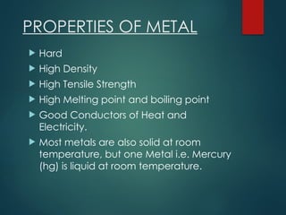 REPORTS ON METALS and Non Metals/ METAL SHEET WORKS.pptx