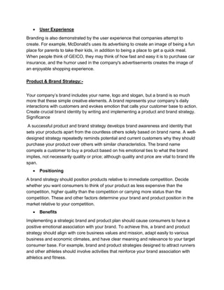 Reports on product branding | PDF