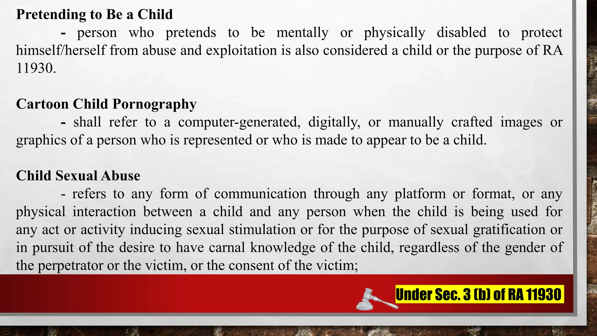 Anti-Online Sexual Abuse or Exploitation of Children (OSAEC) and Anti ...