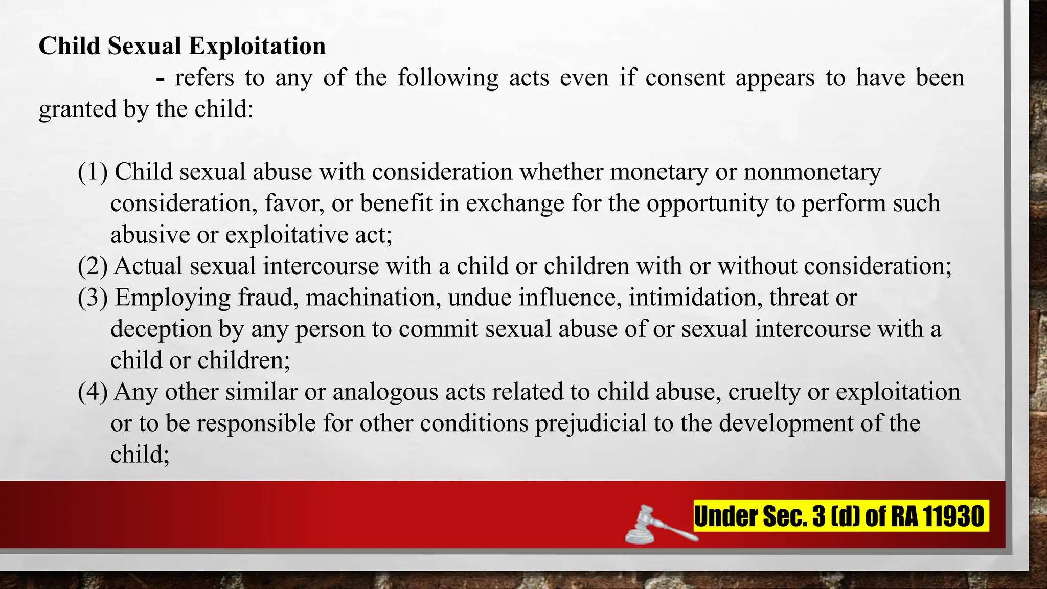 Anti-Online Sexual Abuse or Exploitation of Children (OSAEC) and Anti ...