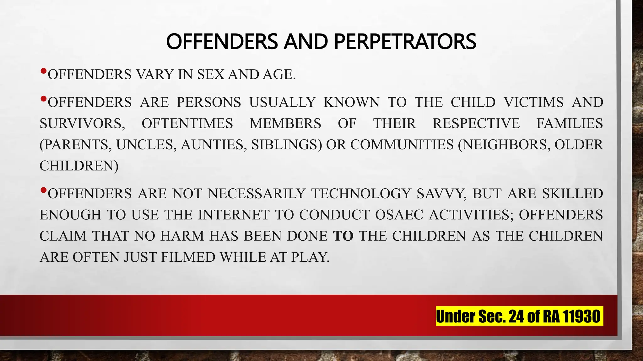 Anti-Online Sexual Abuse or Exploitation of Children (OSAEC) and Anti ...