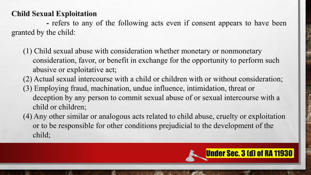 Anti-Online Sexual Abuse or Exploitation of Children (OSAEC) and Anti ...
