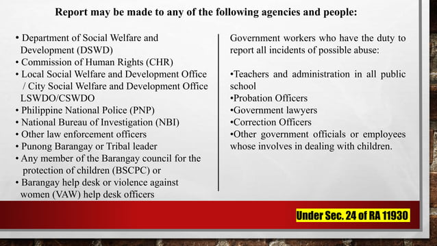 Anti-Online Sexual Abuse or Exploitation of Children (OSAEC) and Anti ...